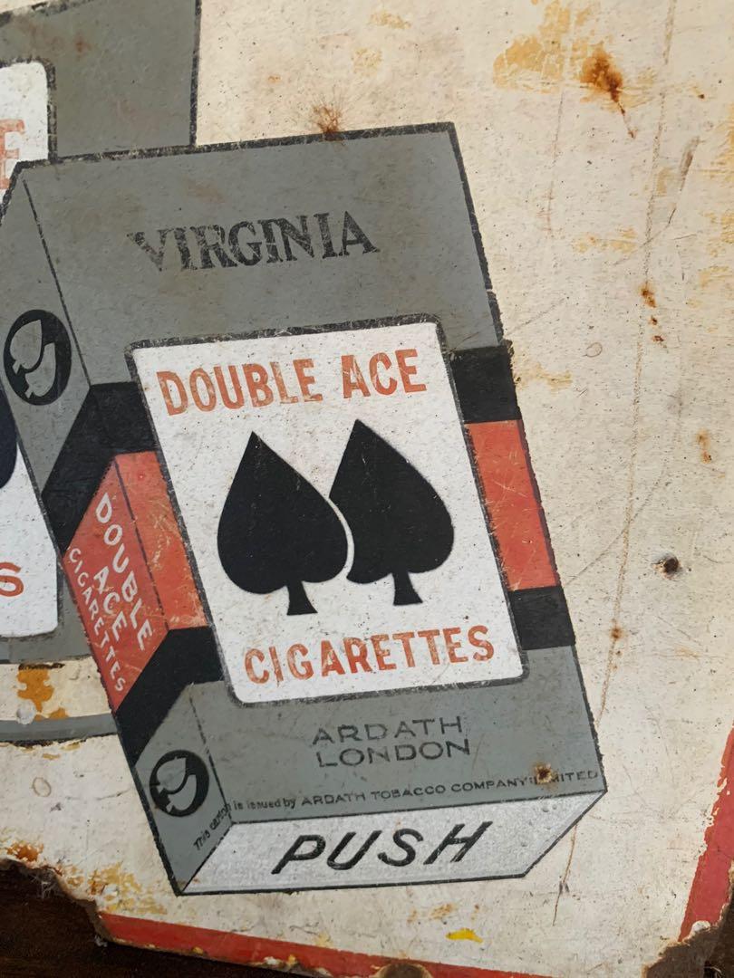 Vintage Double Ace Cigarette sign, Hobbies & Toys, Collectibles ...