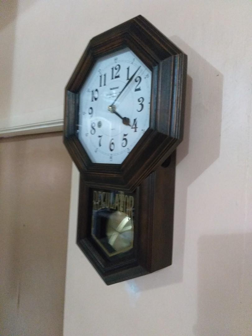 Vintage National wall clock, Hobbies & Toys, Memorabilia & Collectibles ...
