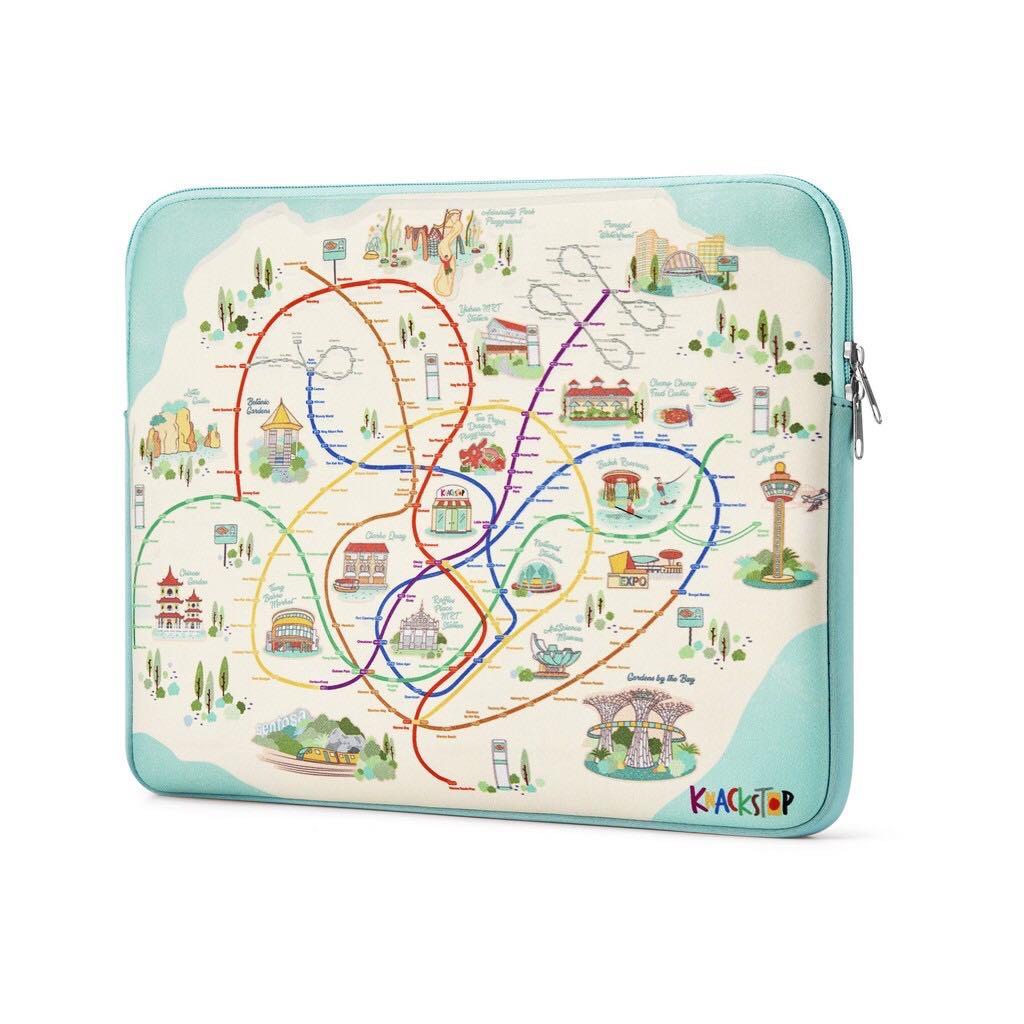 15 Inch Laptop Sleeve (MRT Map Design) - Spongy, Computers & Tech ...