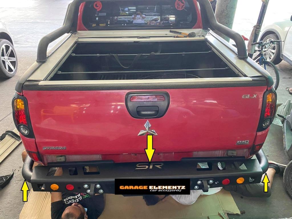 2008 to 2014 Mitsubishi Strada Triton Cyclone Series Rear Steel bumper ...
