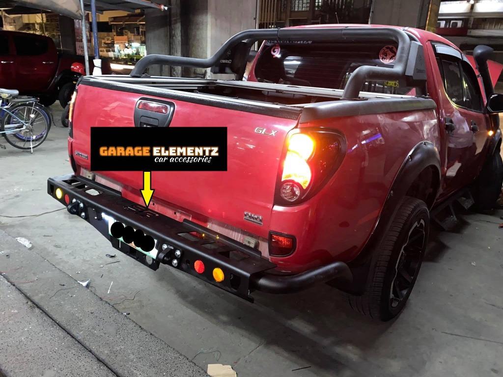 2008 to 2014 Mitsubishi Strada Triton Cyclone Series Rear Steel bumper ...