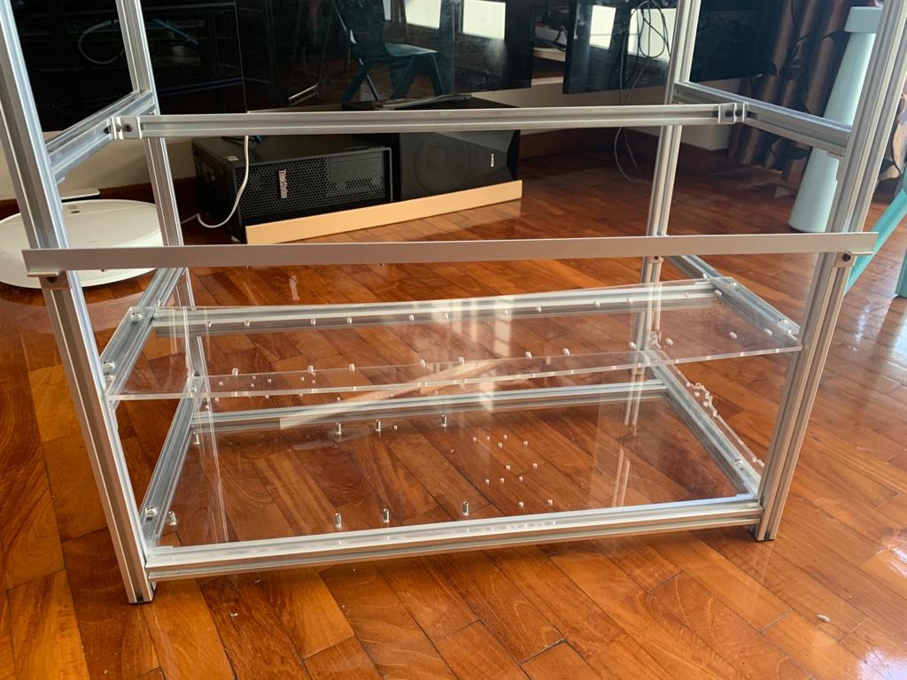 3 tier Aluminium Mining rig frame, Computers & Tech, Parts ...