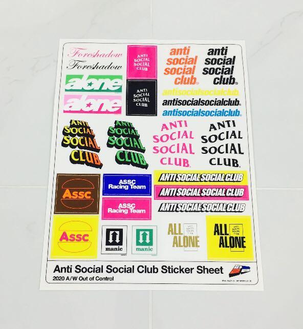 Anti Social Social Club Sticker Set, Hobbies & Toys, Stationery & Craft ...
