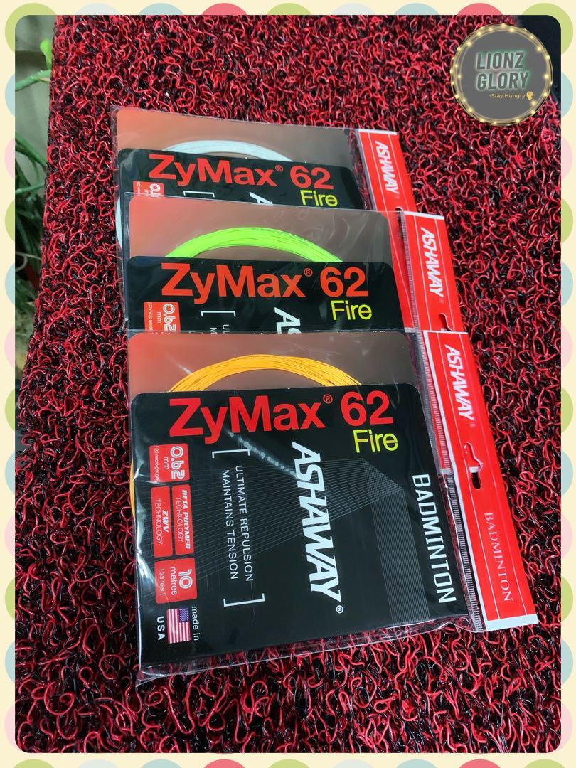 Ashaway Zymax 62 64 66 68 TX Fire Fire Power tali ashaway, Sports ...