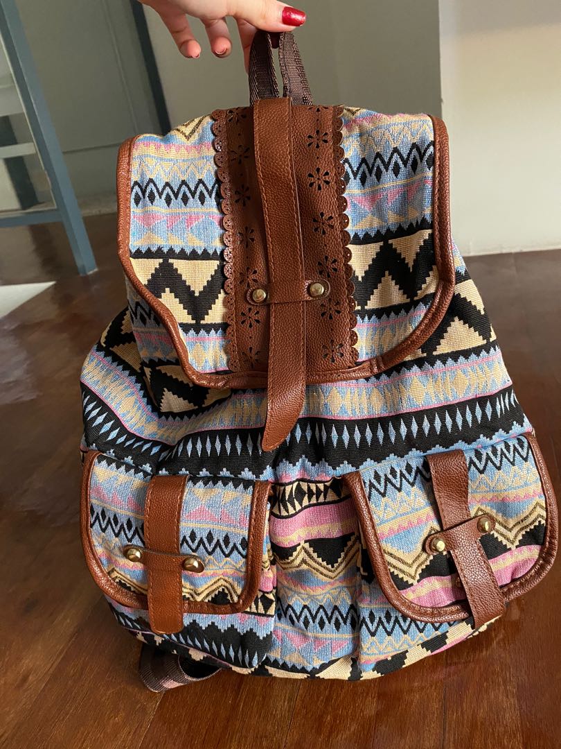 Aztec Backpack, Women's Fashion, Bags & Wallets, Backpacks on Carousell
