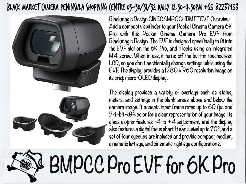 [BMC] Blackmagic Design Pocket Cinema Camera Pro EVF for 6K Pro ...