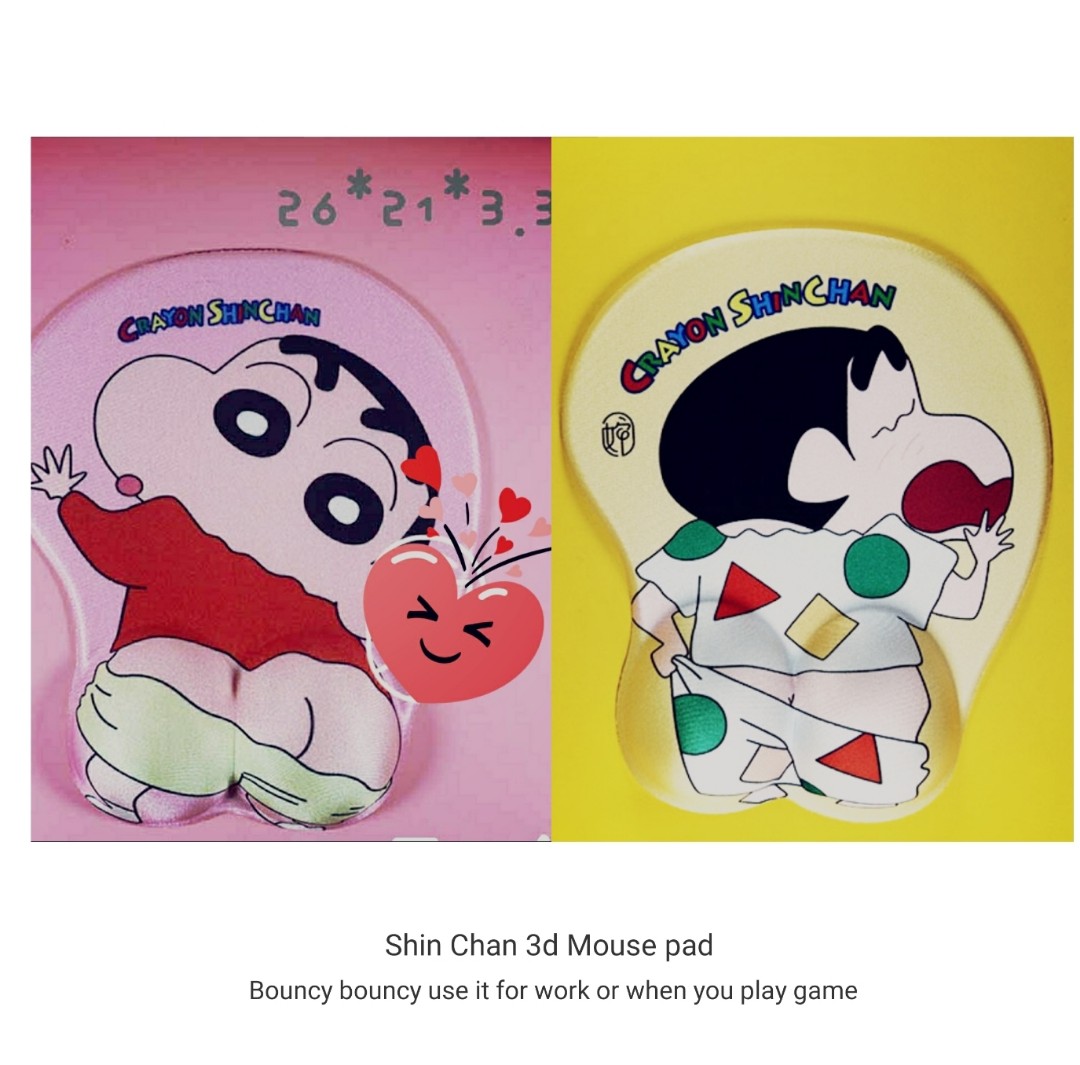 Instock Crayon shin chan 3d butt mousepad mouse pad xiao xin anime ...