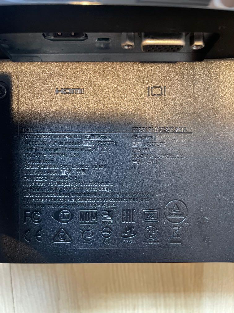 Dell SE2717H 27 inch LED monitor, Computers & Tech, Parts & Accessories ...