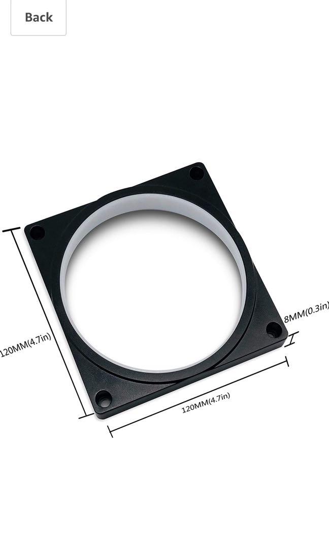 EZDIY-FAB 12V RGB LED Fan Frame for 120 mm Case Fan mounting ...