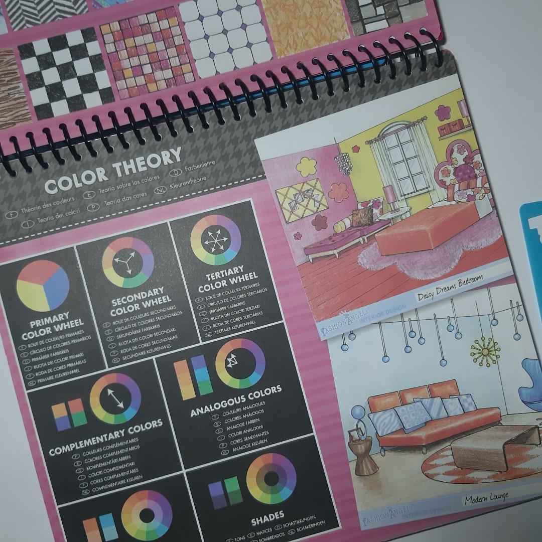 FASHION ANGELS INTERIOR DESIGN SKETCH PORTFOLIO DRAWING BOOK COLORING ...