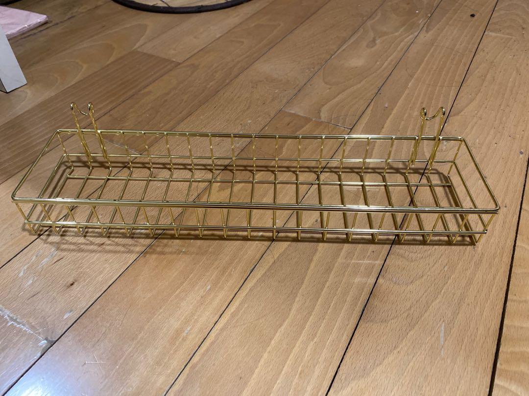Gold Metal Grid Container, Furniture & Home Living, Home Improvement ...