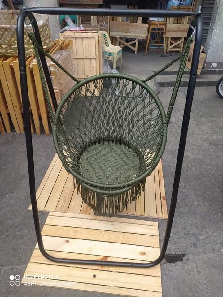 Hanging Round Swing with Metal Stand, Babies & Kids, Baby Nursery ...