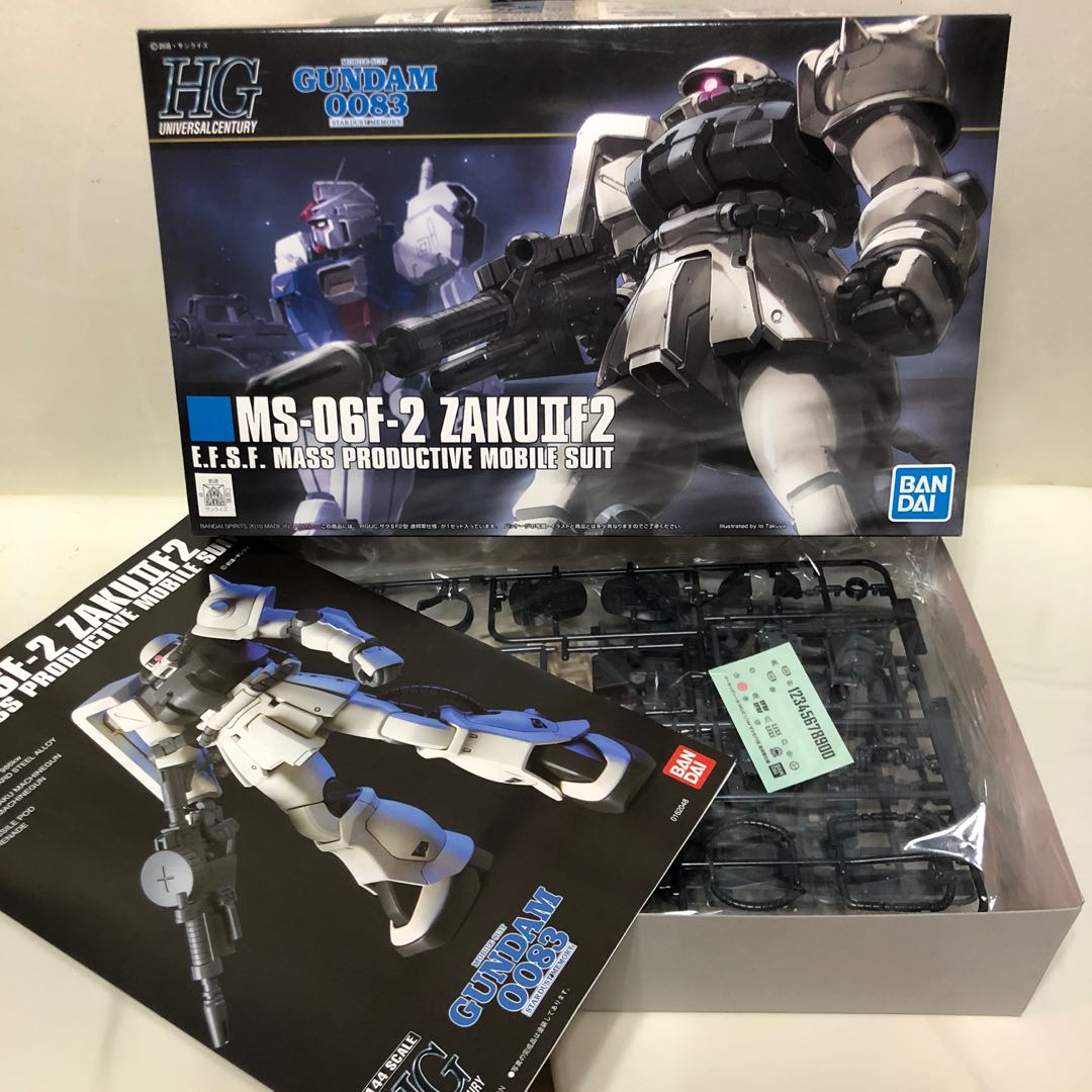 機動戰士高達HG GUNDAM 1/144 GUNDAM 0083 MS-06F-2 ZAKU II F2 高達模型玩具, 興趣及遊戲, 玩具 & 遊戲類 - Carousell