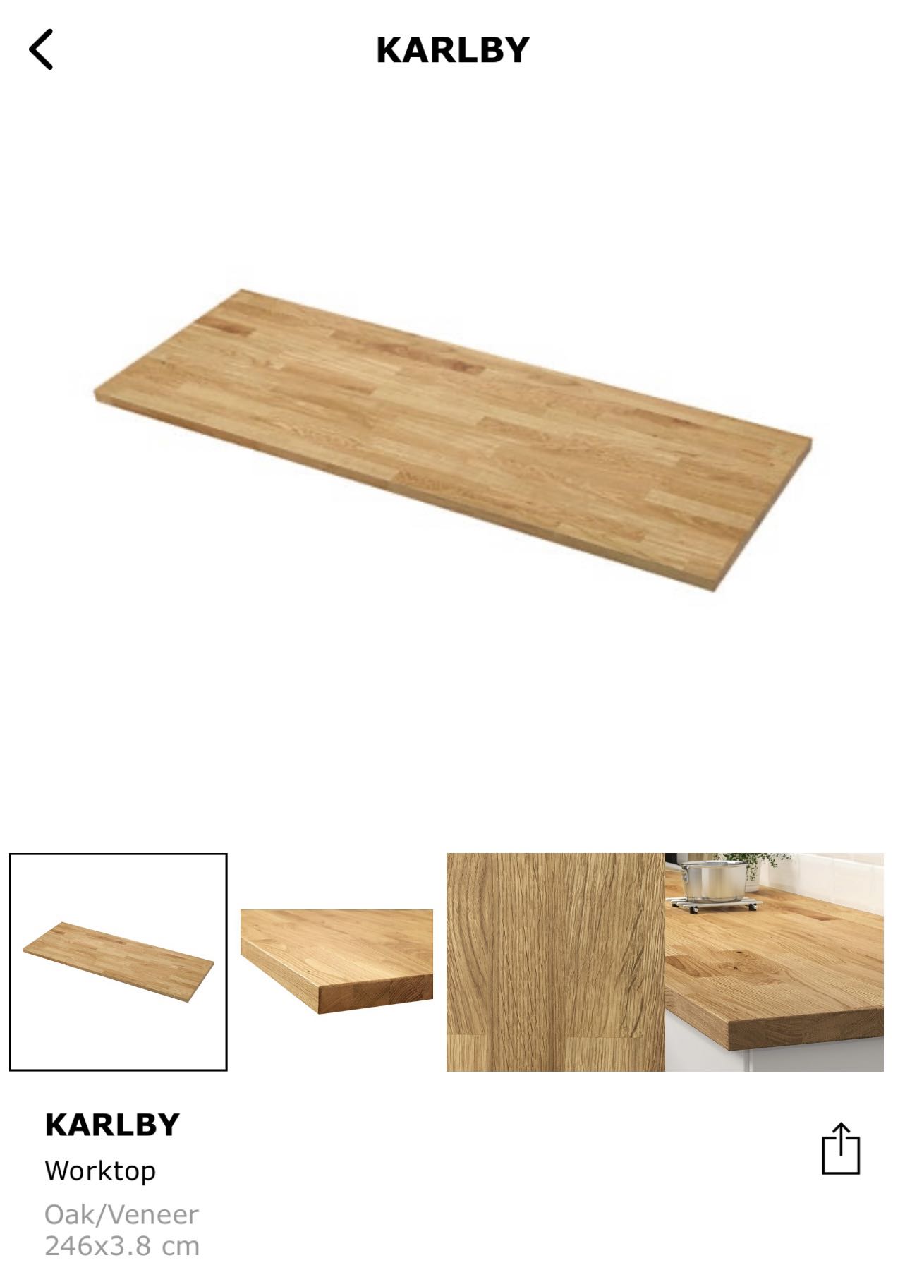 Ikea Karlby Worktop / Gaming Table, Furniture & Home Living, Furniture ...