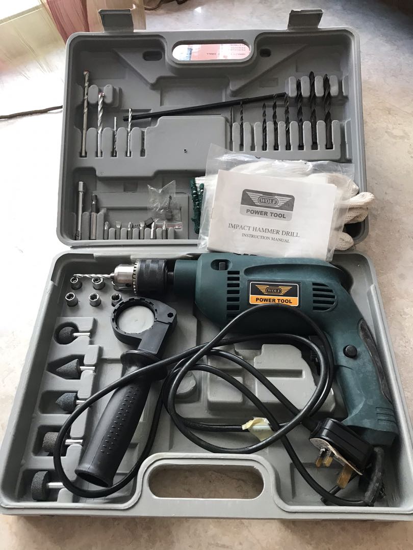 Impact Hammer Drill Set, Furniture & Home Living, Furniture, Other Home ...