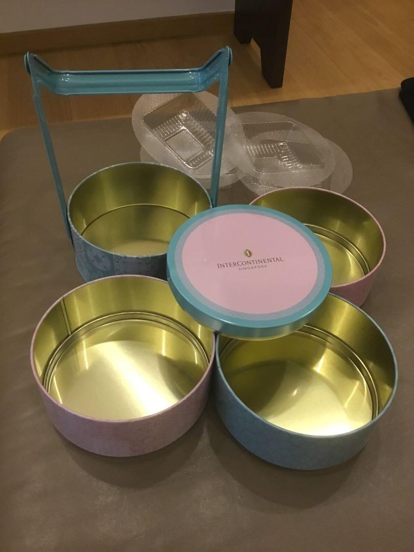 Intercontinental Mooncake Box 4-tier Tingkat never used after taking ...