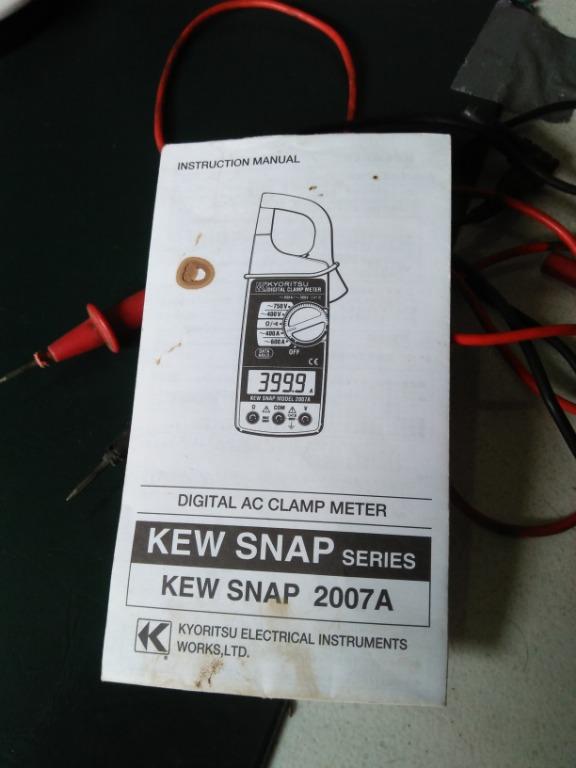 Kyoritsu Digital Clamp meter Model KEW SNAP 2007A, Commercial ...