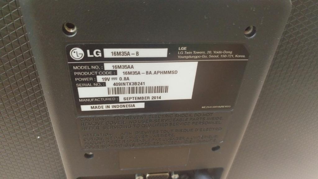 Lg 16M35A- B 15.6-inch Wide LED Monitor/1 Year Warranty, Computers ...