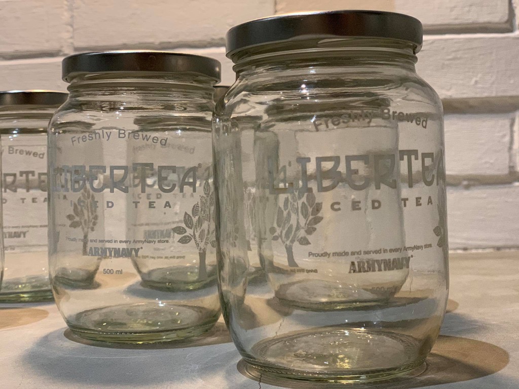 Libertea Iced Tea Glass Jars, Food & Drinks, Beverages on Carousell