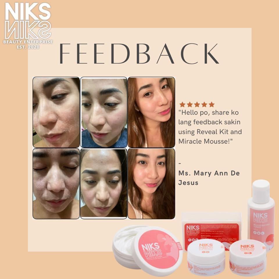 Niks Skin Reveal Set/Nurture Kit/ Lip and Cheek Serum , Beauty ...