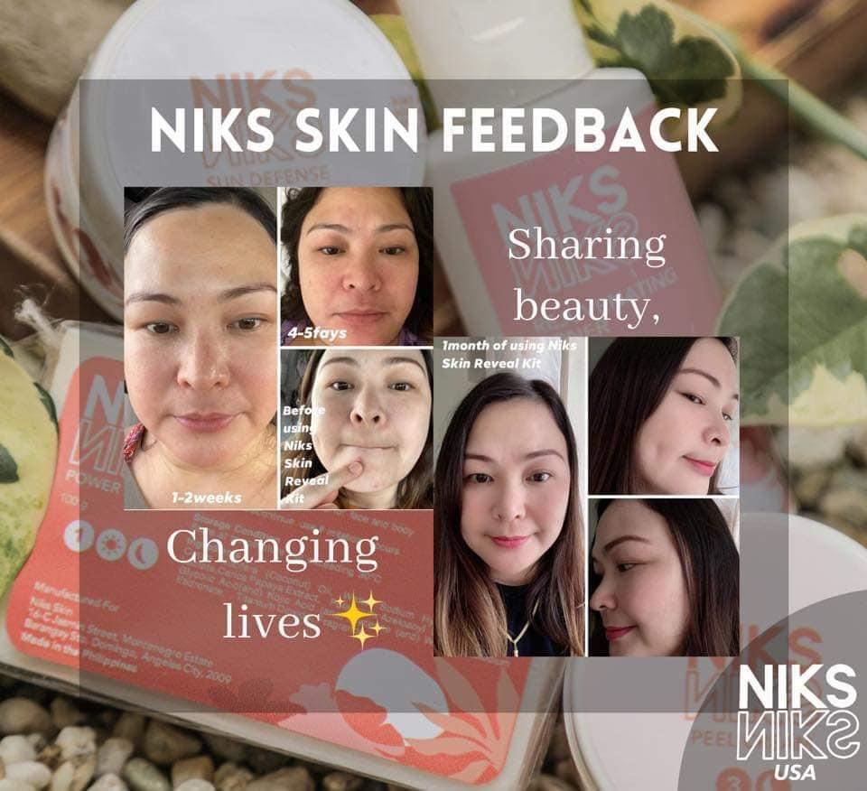 Niks Skin Reveal Set/Nurture Kit/ Lip and Cheek Serum , Beauty ...