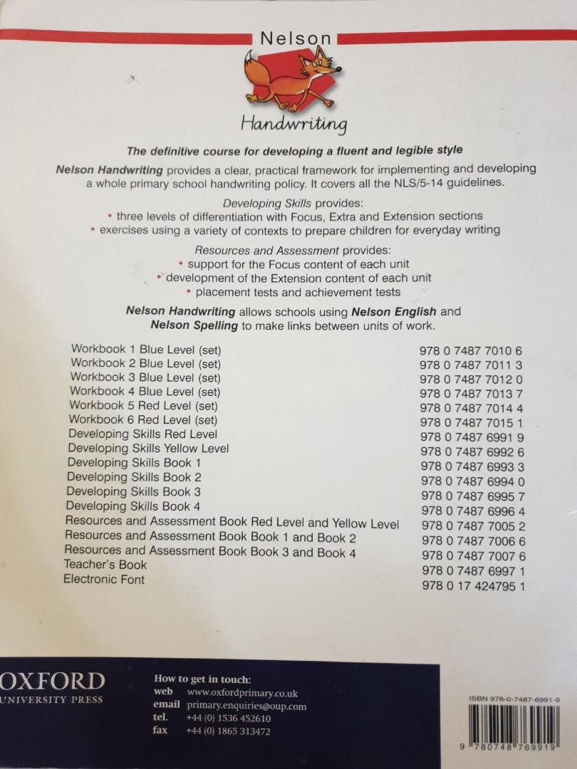 Oxford Nelson Handwriting Red Level, Hobbies & Toys, Books & Magazines ...