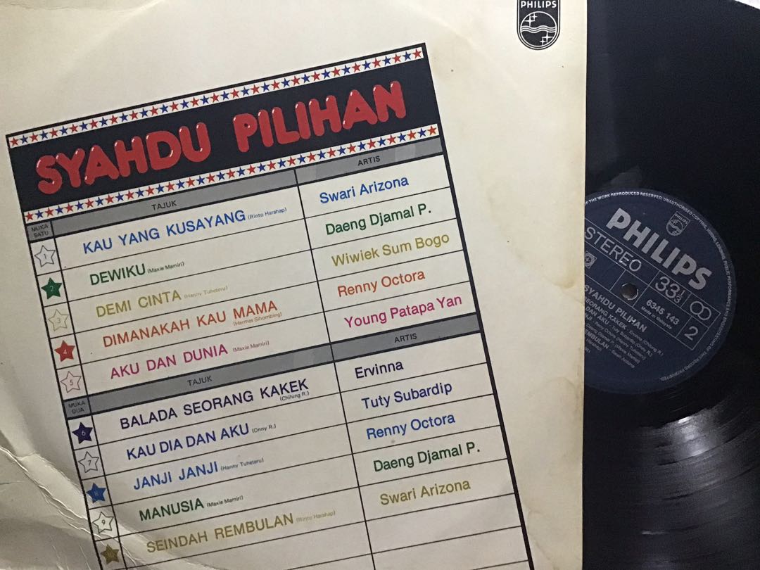 LP Syahdu Pilihan VINYL RECORD Anubis Piring Hitam Melayu Malay Record ...