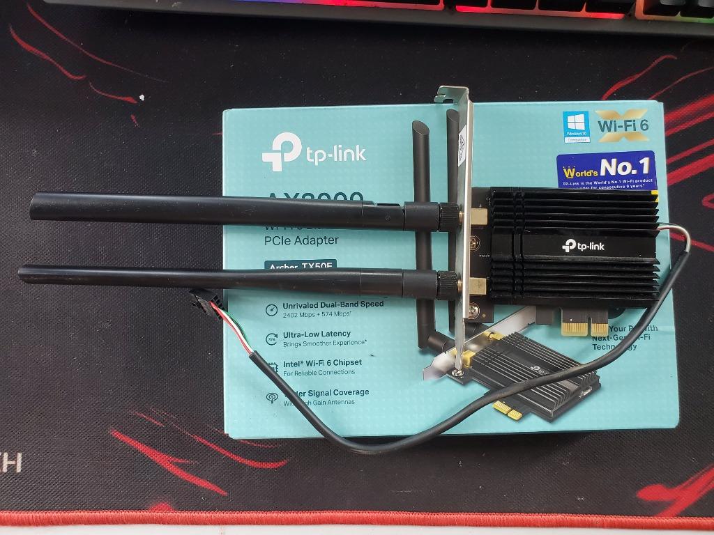 TP-LINK Archer TX50E AX3000 WIFI 6 Bluetooth 5.0 PCIe Wireless Adapter ...