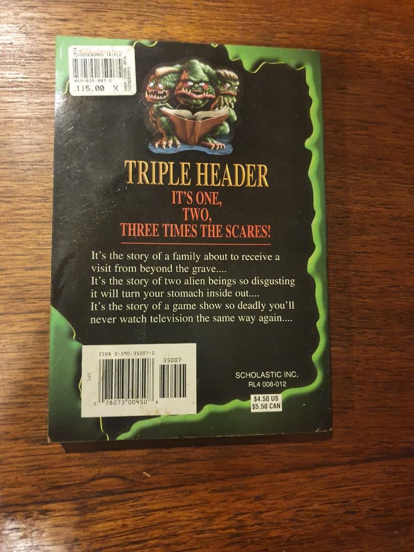Triple Header Goosebumps RL Stine - Three Shocking Tales of Terror Book ...