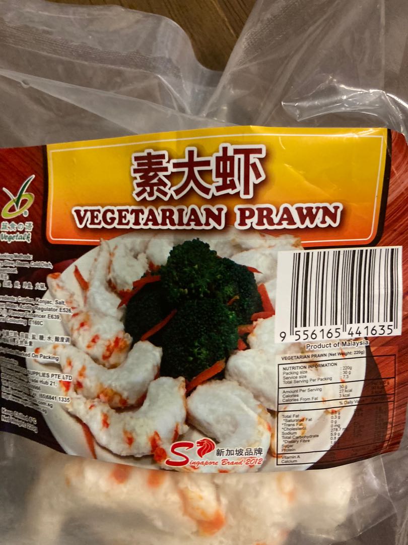 Vegetarian Tiger Prawn, Food & Drinks, Chilled & Frozen Food on Carousell