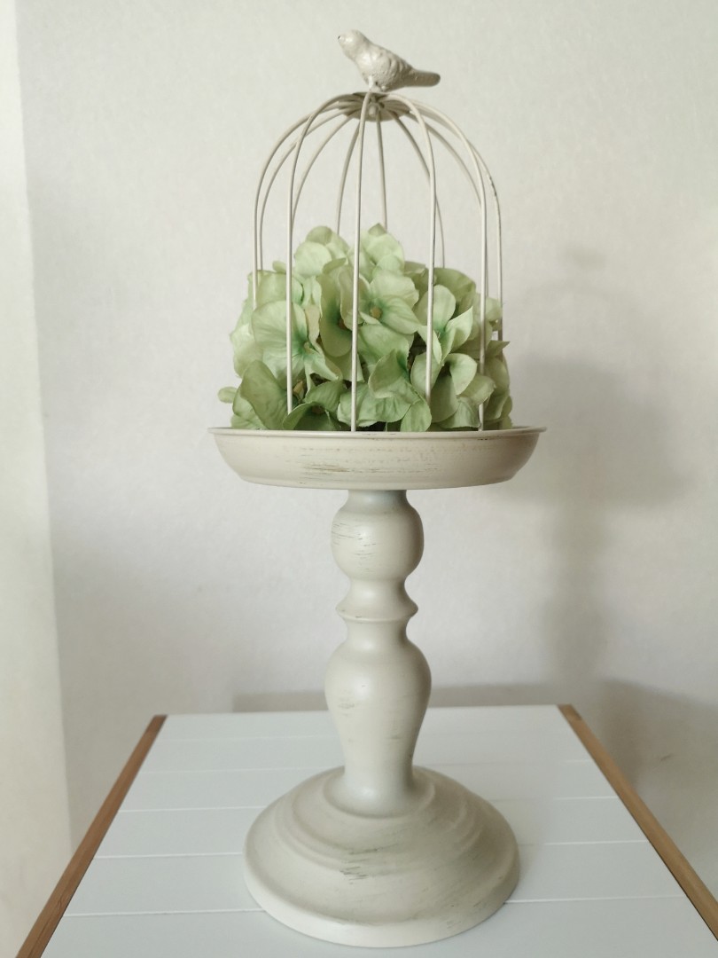 Vintage rustic style bird cage flower /plant stand, Furniture & Home ...