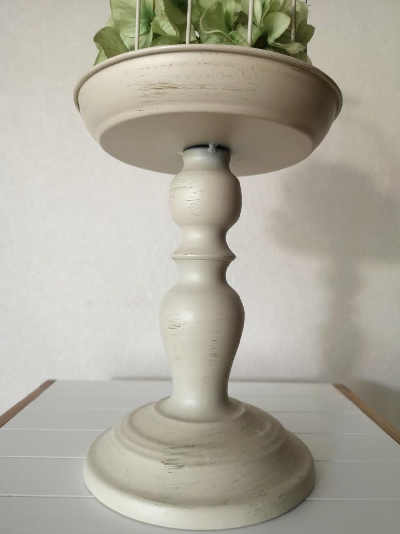 Vintage rustic style bird cage flower /plant stand, Furniture & Home ...