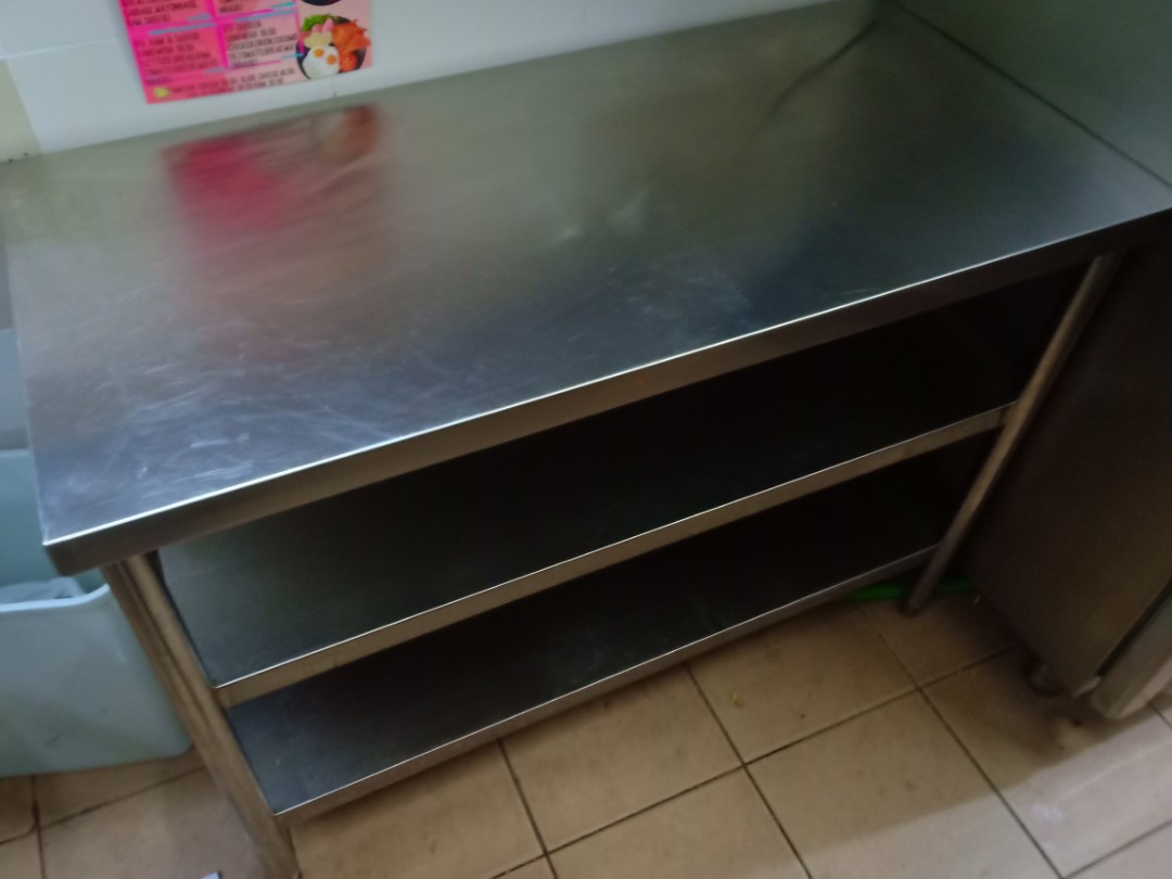 3 tier stainless steel table, Furniture & Home Living, Furniture ...