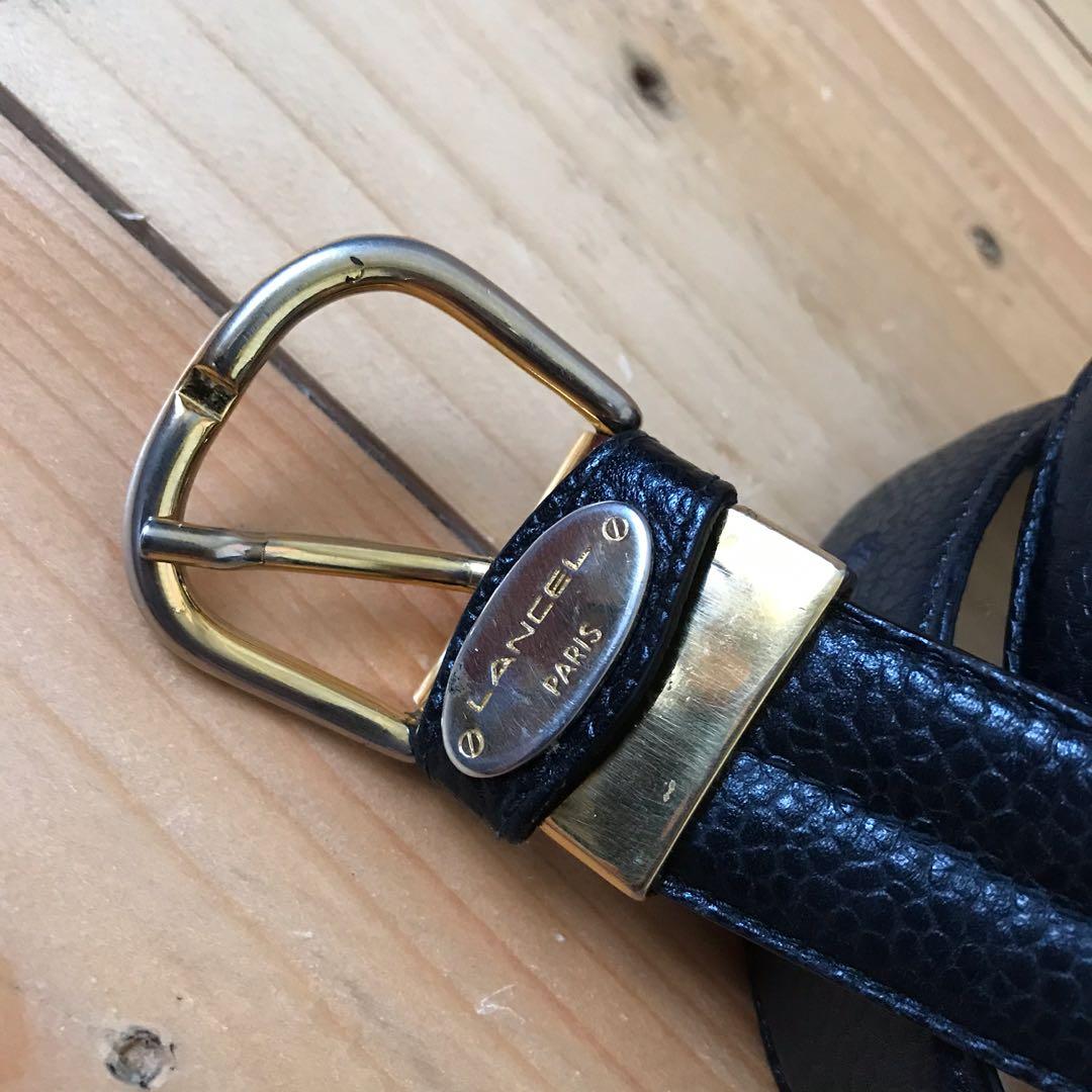 AUTH LANCEL TEXTURED LEATHER BELT, Men's Fashion, Watches & Accessories ...