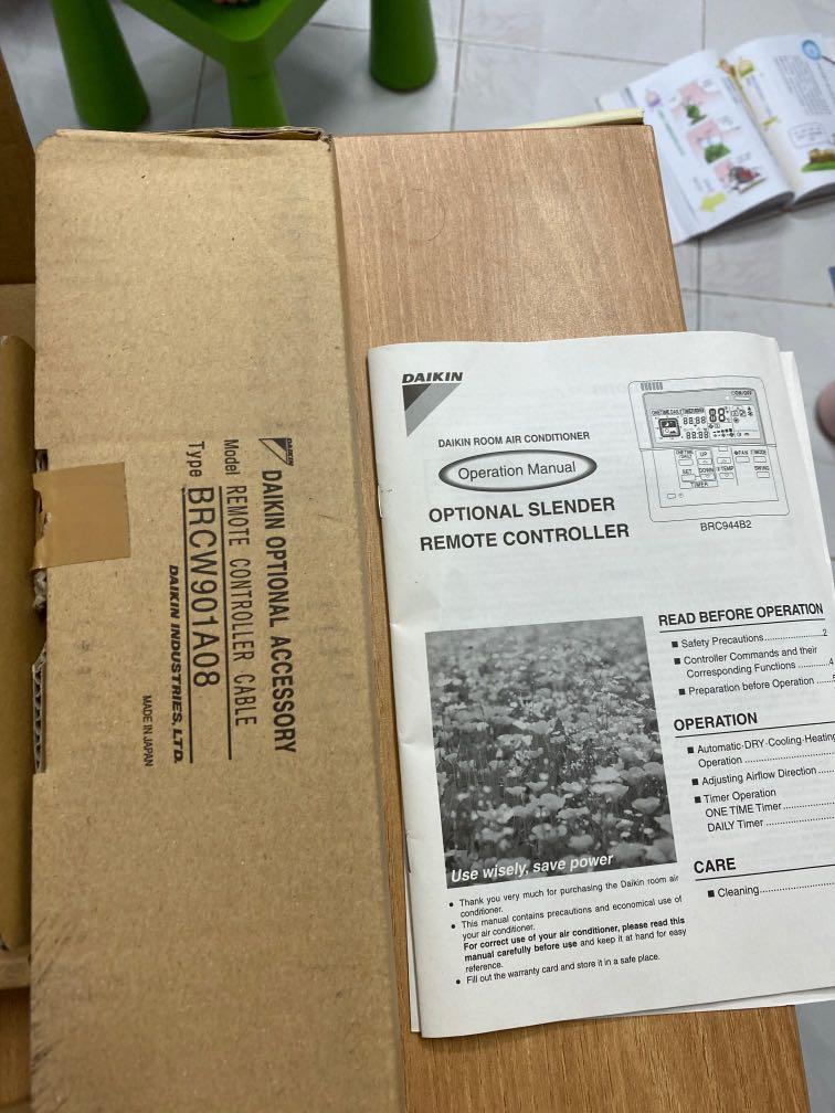 大金機冷暖變頻有線遙控器BRC944B2及BRCW901A08全新, 家庭電器, 冷氣機及暖風機 - Carousell