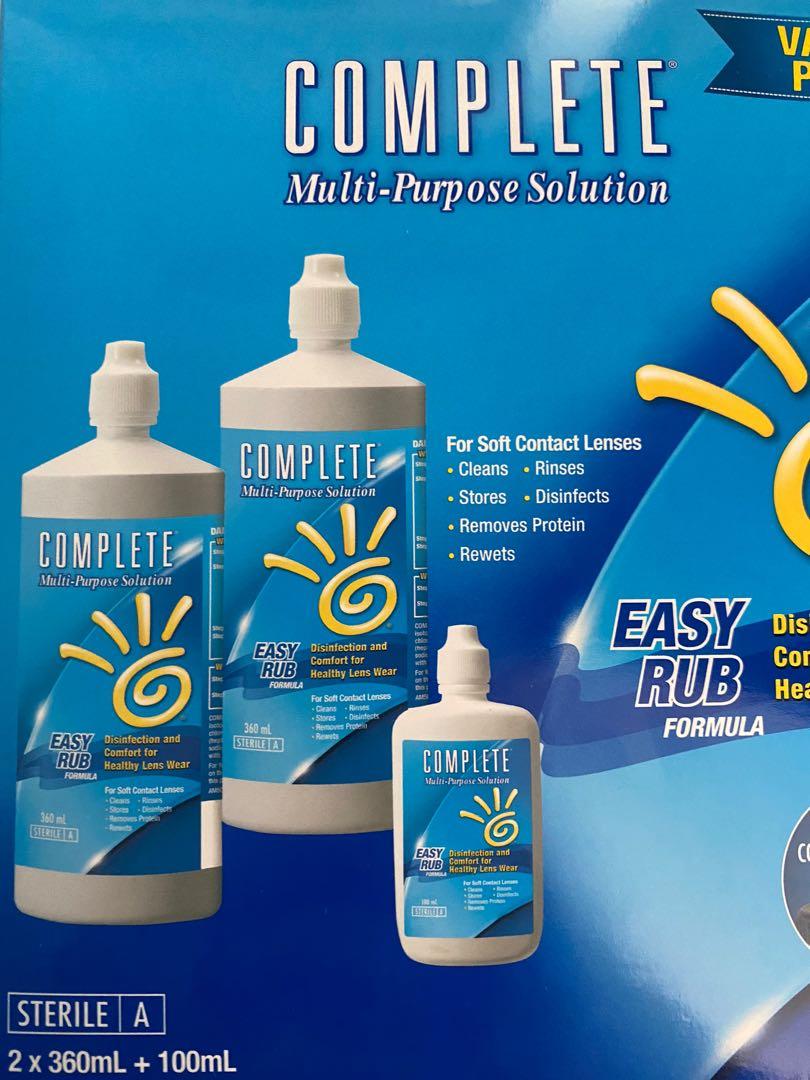 Complete contact lens solution, Health & Beauty, Bath & Body on Carousell