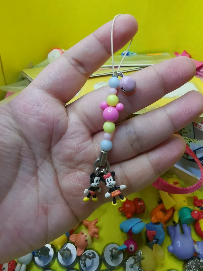 Disney Mickey and Minnie Mouse Phone Strap, Hobbies & Toys, Toys ...