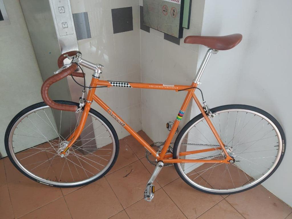 Fixie Bike - Vintage Orange Crescent Classic Fixie Bike 1970s, Sports ...