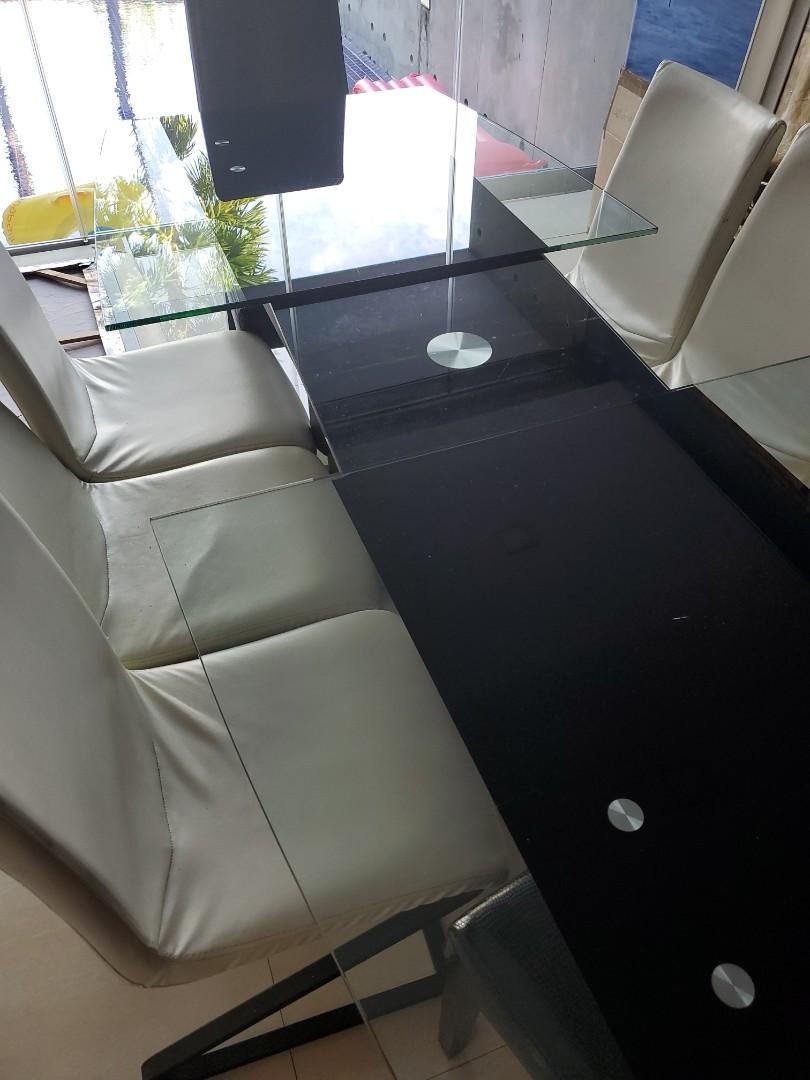 Free Extendable Italian Glass Table for someone who needs, Furniture ...