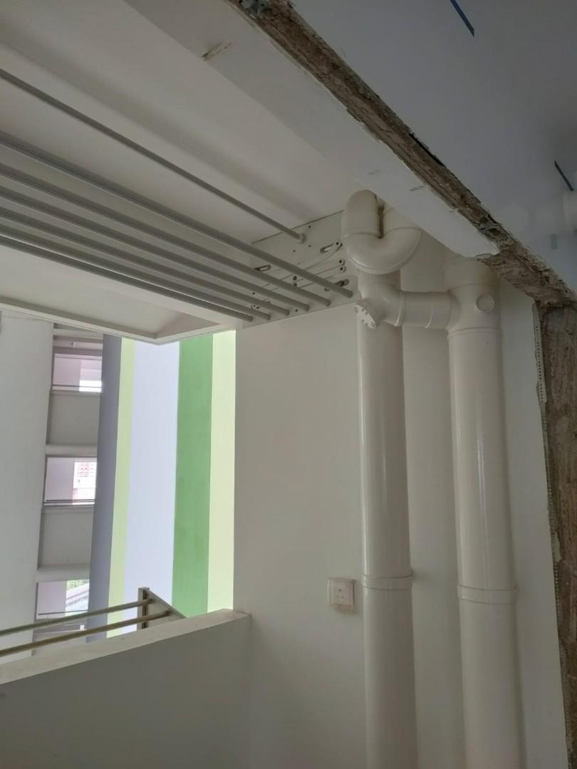 Hdb drying rack with rope holder, Furniture & Home Living, Bathroom ...