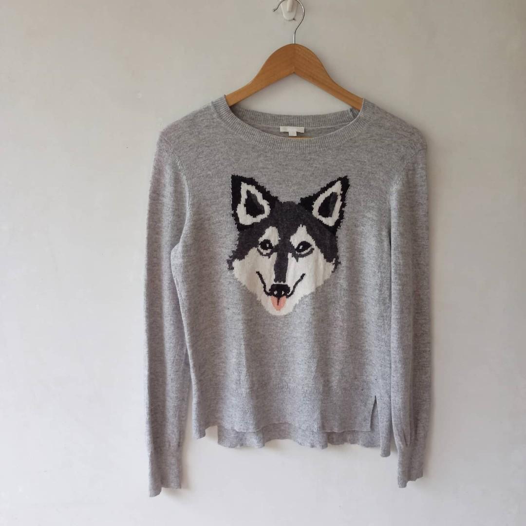 Husky knitted top, Women's Fashion, Tops, Longsleeves on Carousell