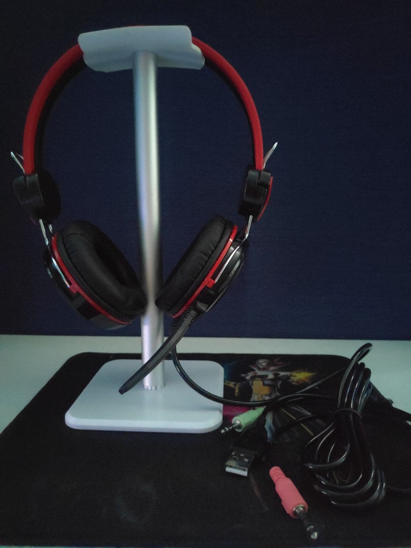 INPLAY Headset with Mic (Red), Audio, Headphones & Headsets on Carousell