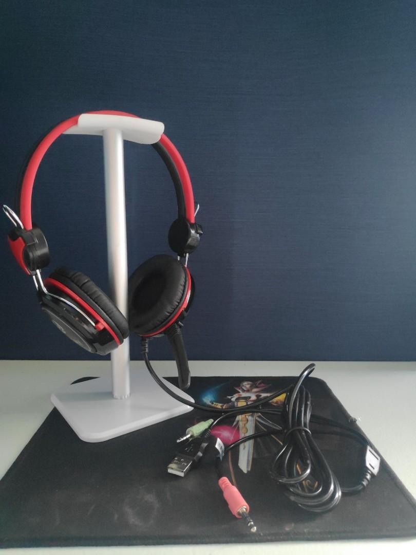 INPLAY Headset with Mic (Red), Audio, Headphones & Headsets on Carousell