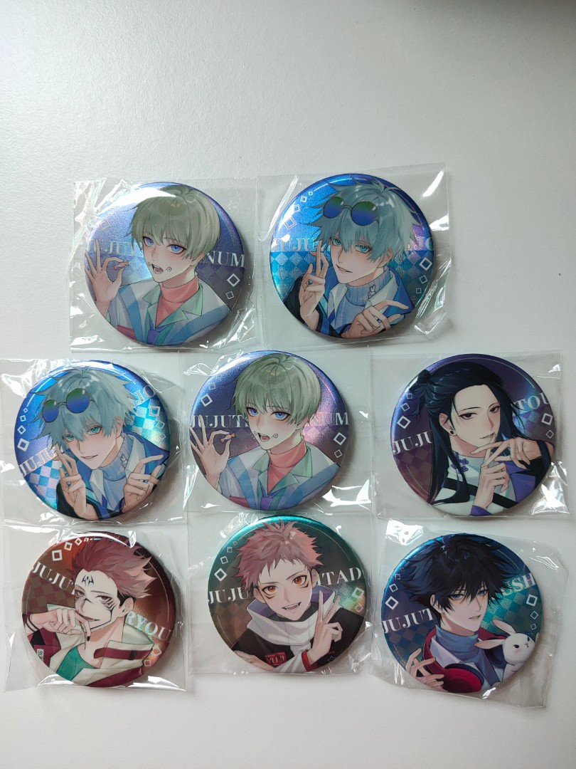 [Instocks] JJK Jujutsu Kaisen Holographic Badge Gojo Inumaki Toge ...