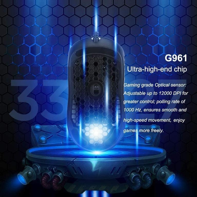 "MARVO Gaming Mouse G961, USB Wired Mice with RGB Backlit, Professional ...