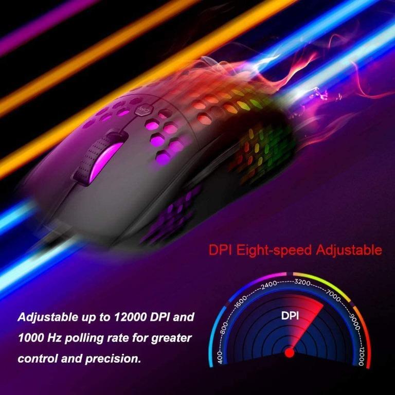 "MARVO Gaming Mouse G961, USB Wired Mice with RGB Backlit, Professional ...