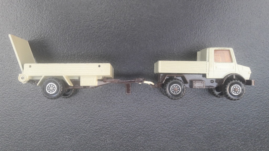 MATCHBOX Super Kings Mercedes-Benz Unimog (farm) w/ trailer, Hobbies ...