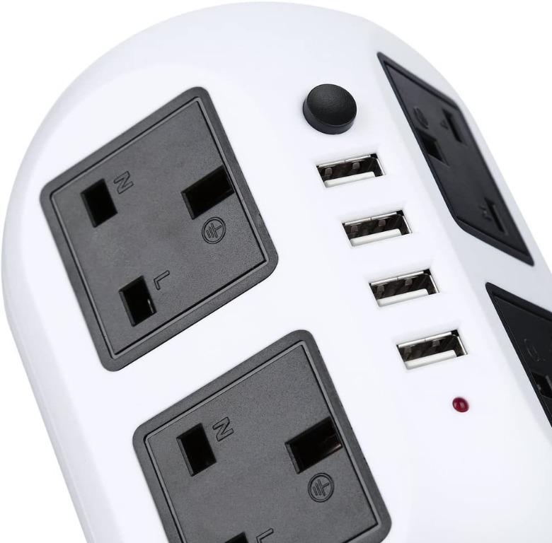 Multi-Socket, Two Layers Vertical Multi-Socket with USB Charger ...