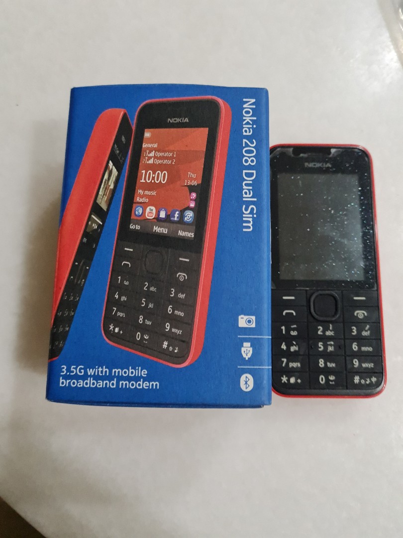 Nokia 208 (3.5G) Mobile Phone, Mobile Phones & Gadgets, Mobile & Gadget ...
