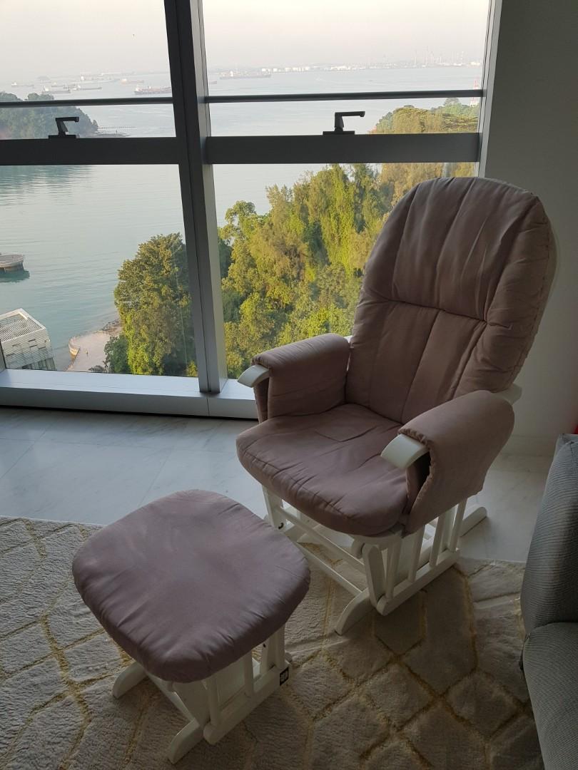 Nursing chair with ottoman / rocking chair / glidder / mothercare ...